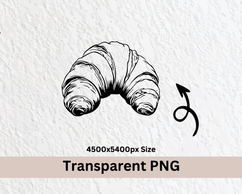 Croissant Svg Bundle, Croissant Silhouette, Croissant Clipart Png ...