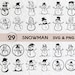 Snowman SVG Bundle: Winter Clipart, Cut Files (PNG, Vector) - Etsy