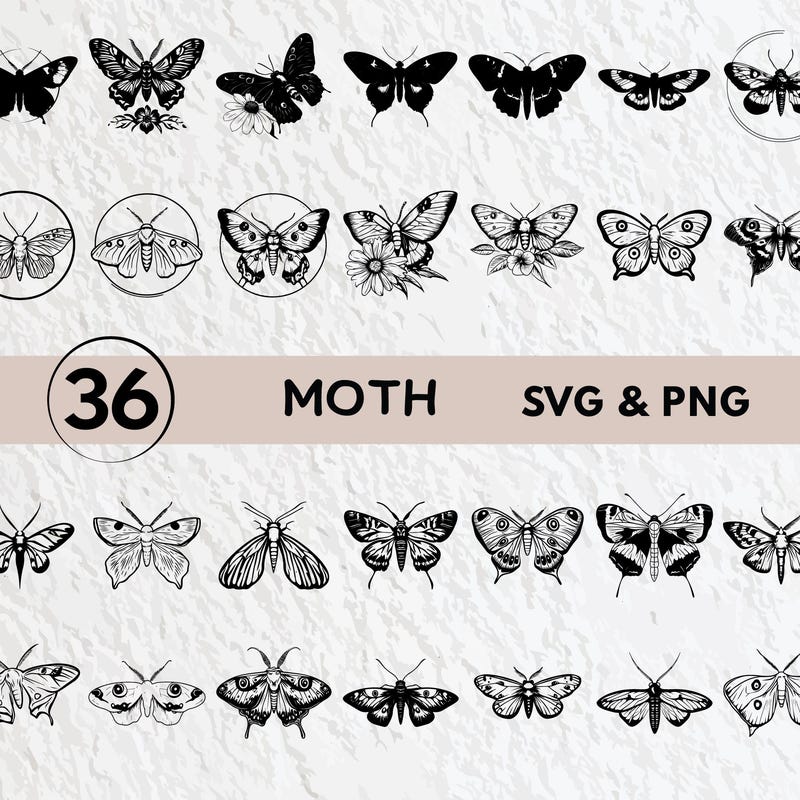 Gothic Moth Svg - Etsy
