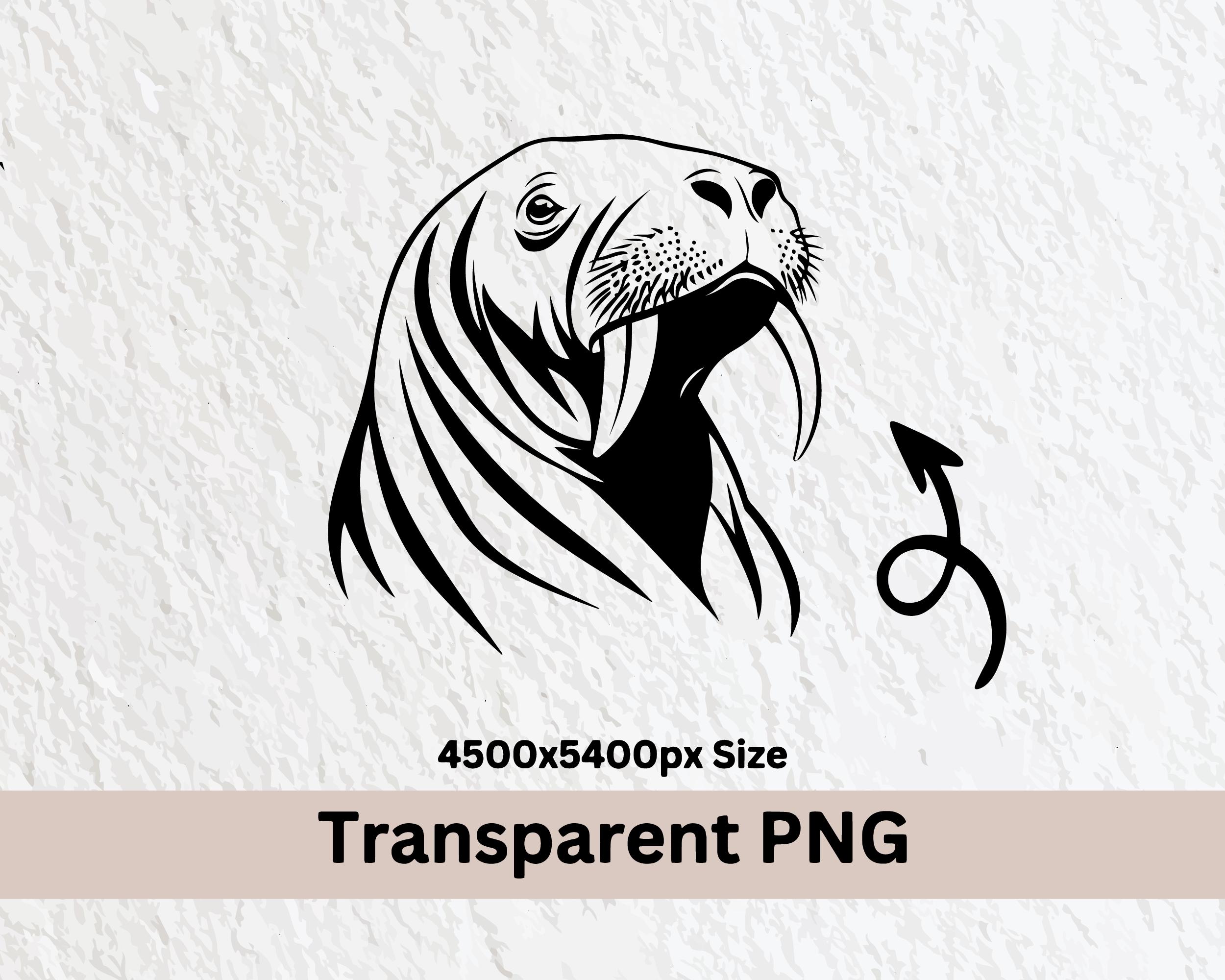 Walrus Silhouette Svg, Walrus Svg Bundle, Walrus Clipart, Walrus Decal ...