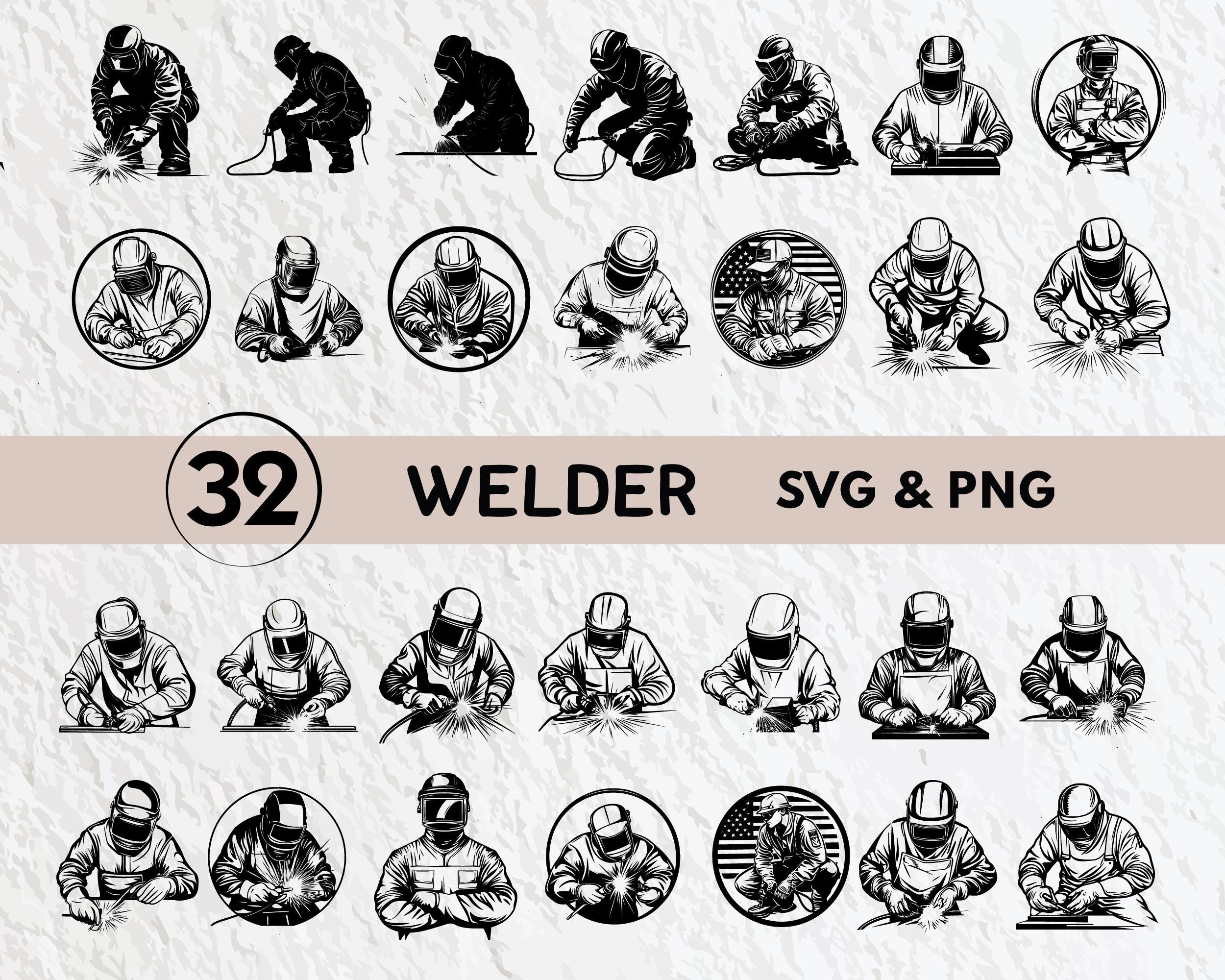 Welder Svg Bundle, Welder Silhouette, Welder Clipart Png, Welder ...