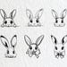 Peeking Bunny Svg Bundle, Peeking Bunny Silhouette, Peeking Bunny ...