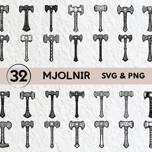 Mjolnir Svg Bundle, Mjolnir Silhouette, Mjolnir Clipart Png, Mjolnir ...