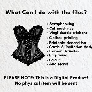 Corset Silhouette Bundle: SVG, PNG, Cricut Cut Files - Etsy