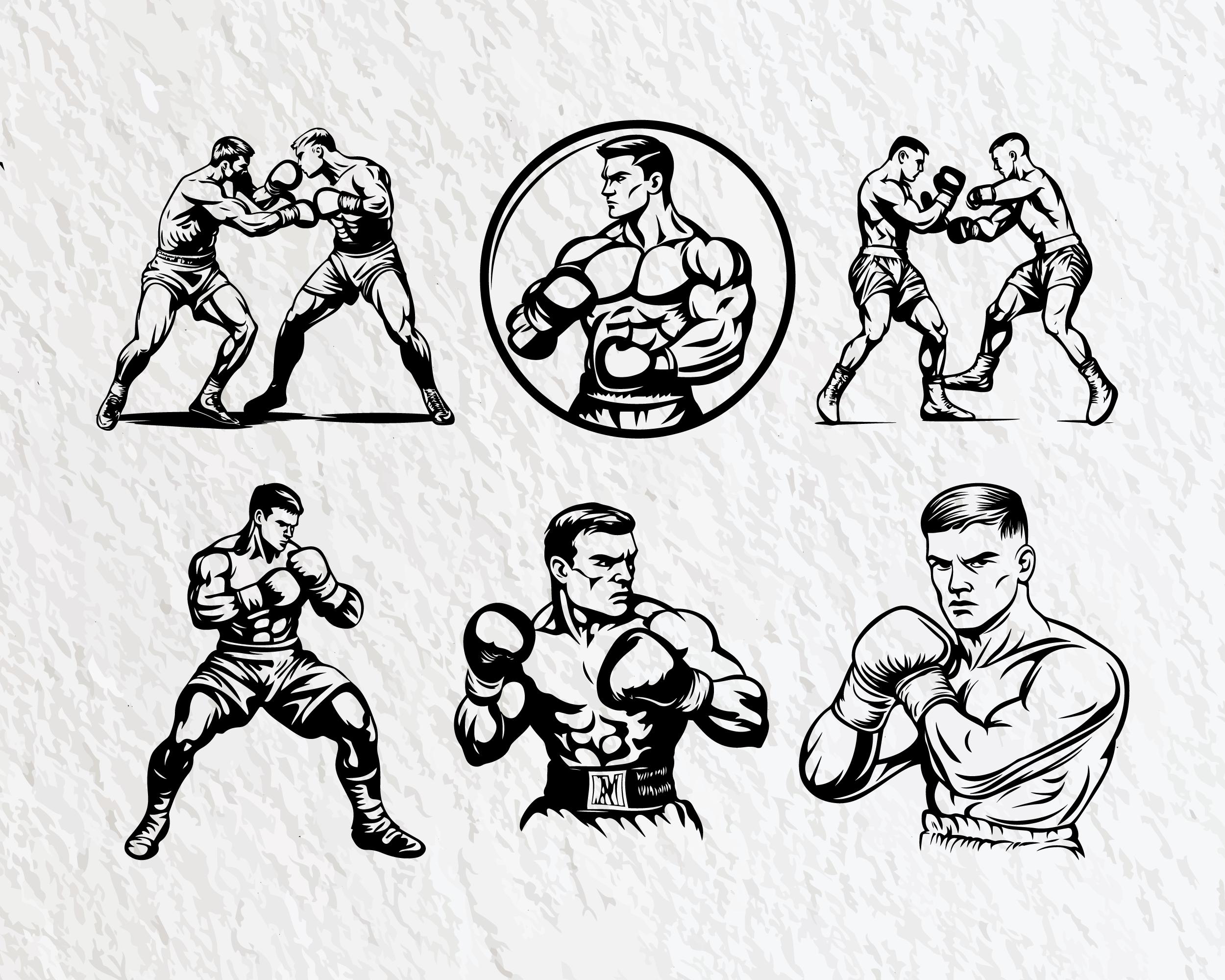 Kickboxing Svg Bundle, Kickboxing Silhouette, Kickboxing Clipart ...