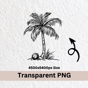Coconut Tree SVG Bundle: Silhouette Clipart, Logo Icon (PNG, Vector) - Etsy