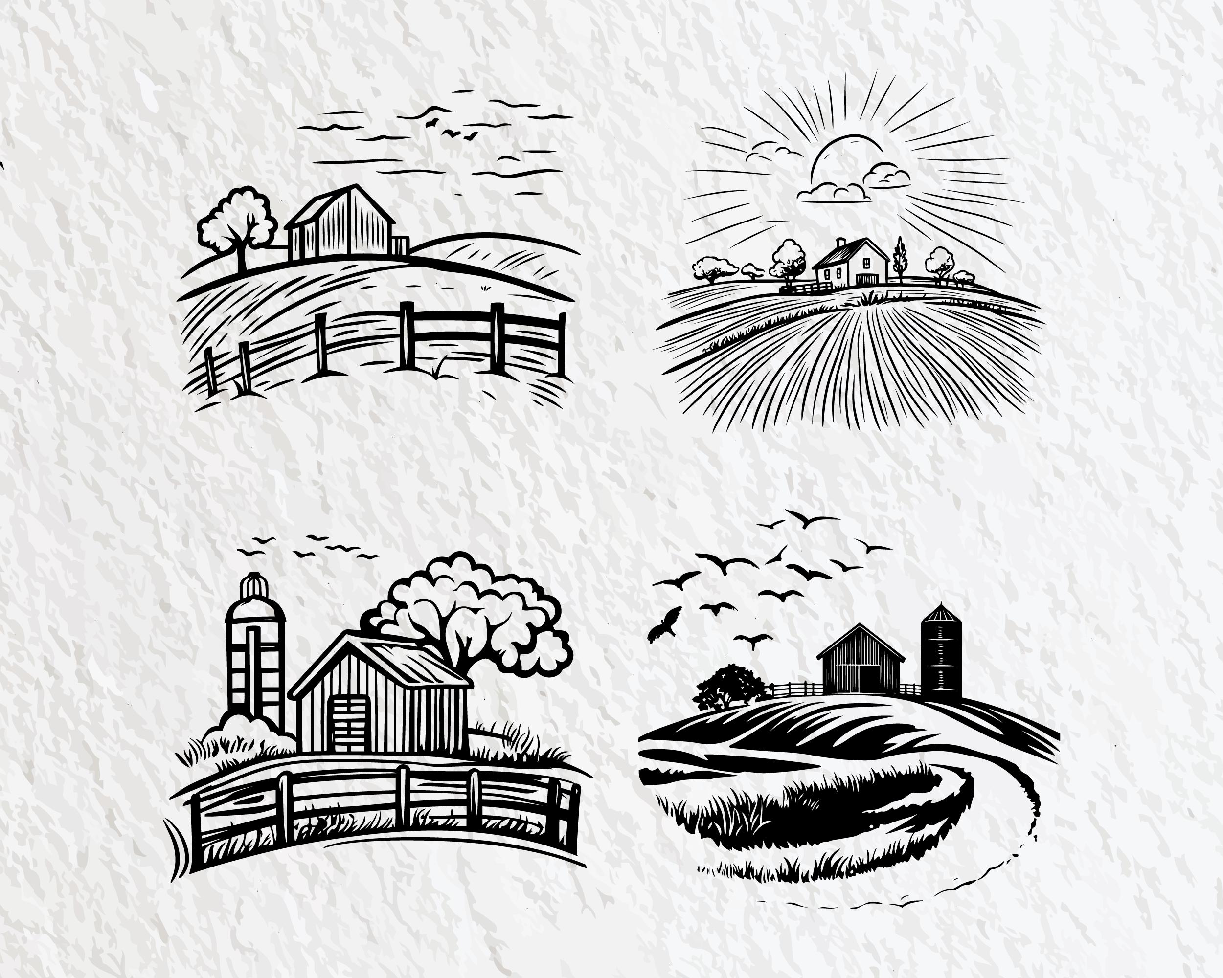 Farm Ranch Svg Bundle, Farm Ranch Silhouette, Farm Ranch Clipart Png ...