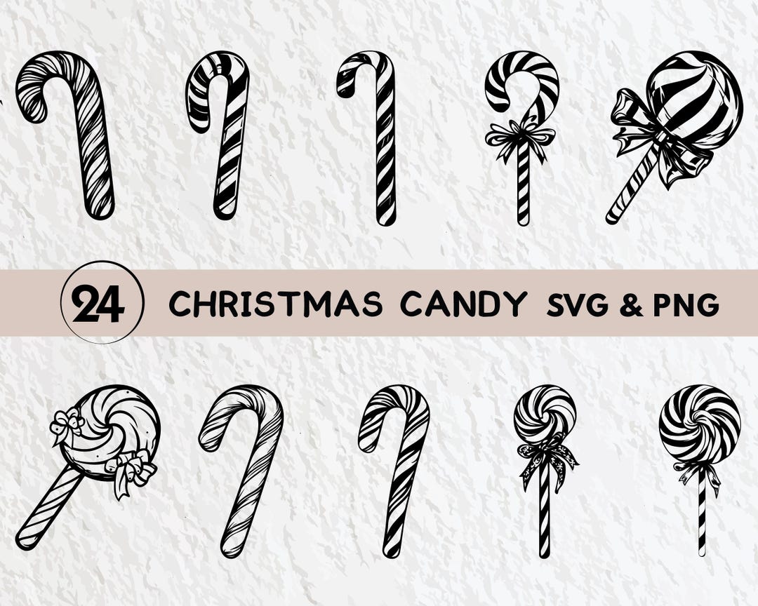 Christmas Candy SVG Bundle: Vector Clipart, Cut Files (digital Download ...