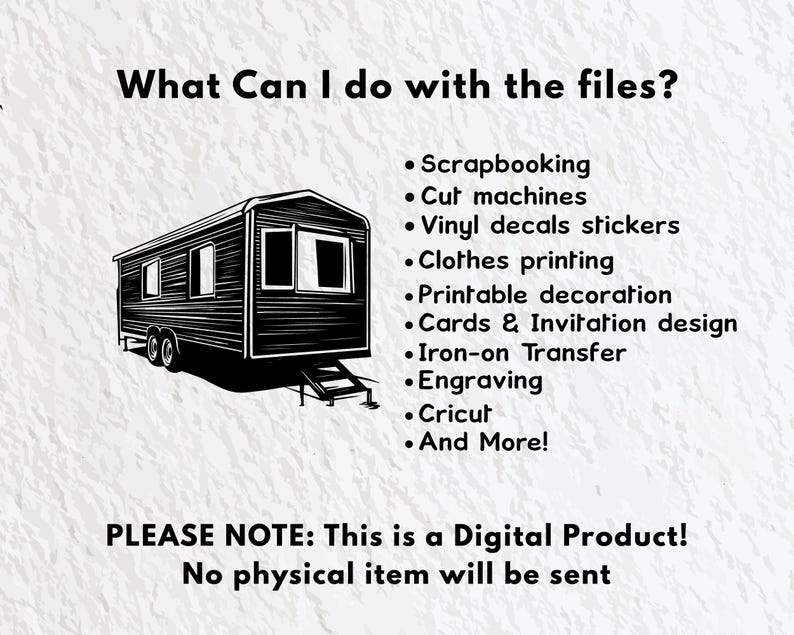 Mobile Home SVG Bundle: Clipart, Outline, Vector (digital Files) - Etsy