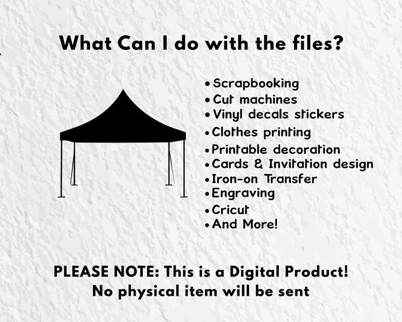 Outdoor Event Tent SVG Bundle: Tent Silhouette Clipart (digital ...