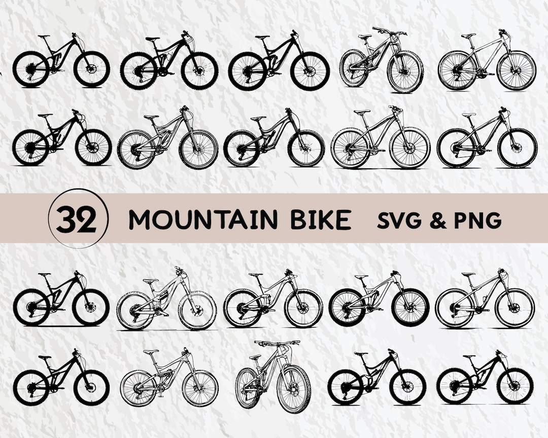 Mountain Bike Svg Bundle, Mountain Bike Silhouette, Mountain Bike ...
