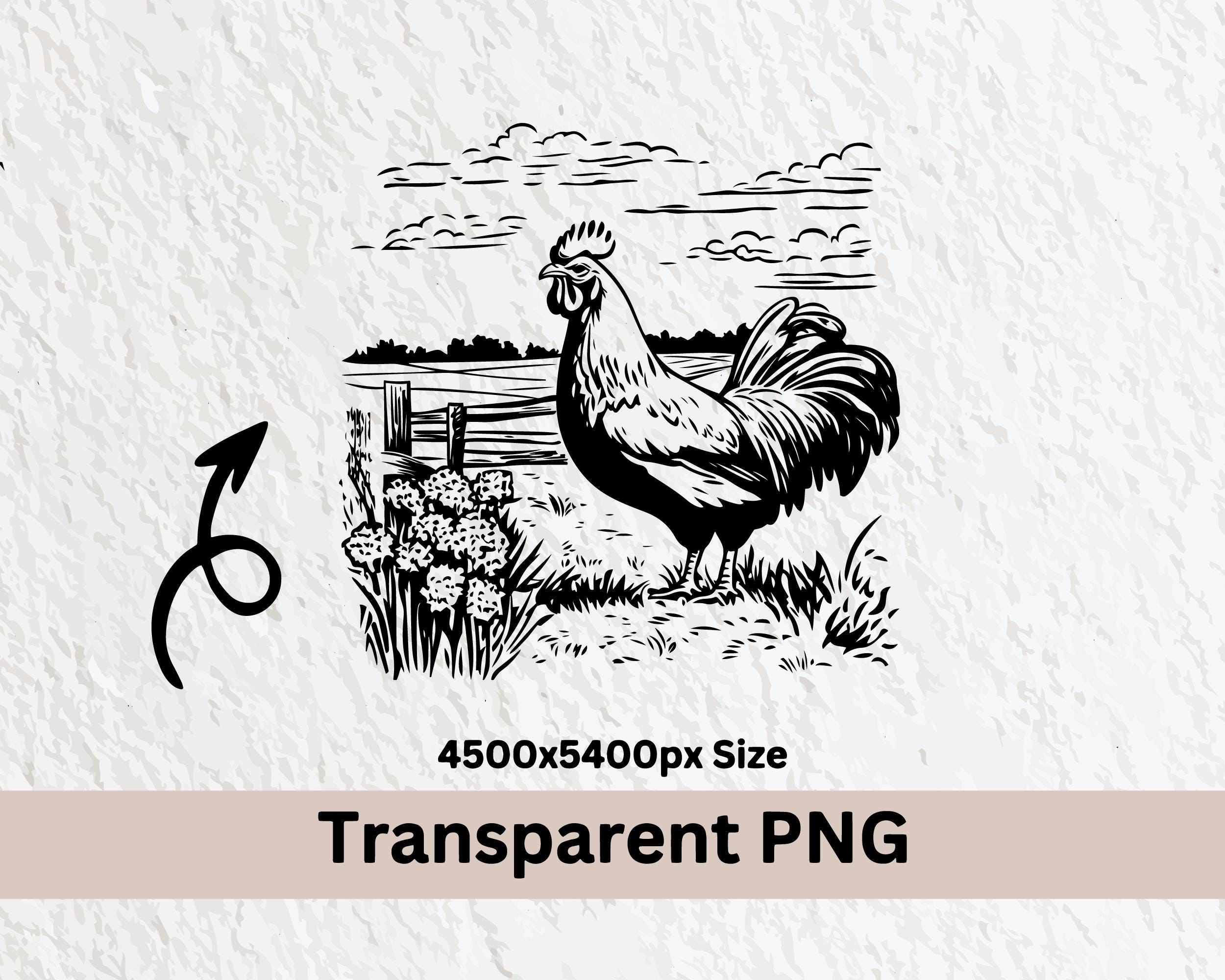 Farm Rooster SVG Bundle: Silhouette Clipart, Cricut Cut Files - Etsy