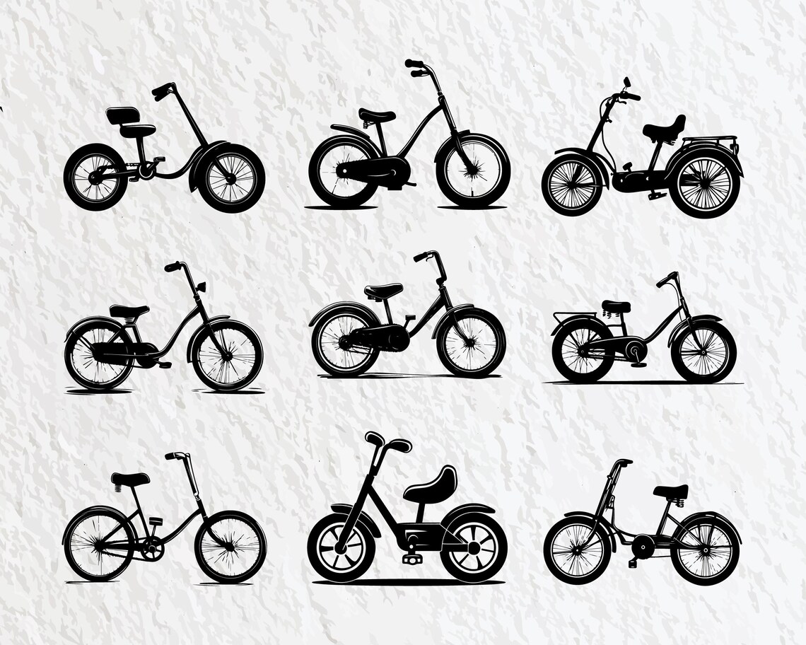 Tricycle Svg Bundle, Tricycle Silhouette, Tricycle Clipart Png ...