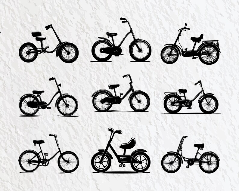 Tricycle Svg Bundle, Tricycle Silhouette, Tricycle Clipart Png ...