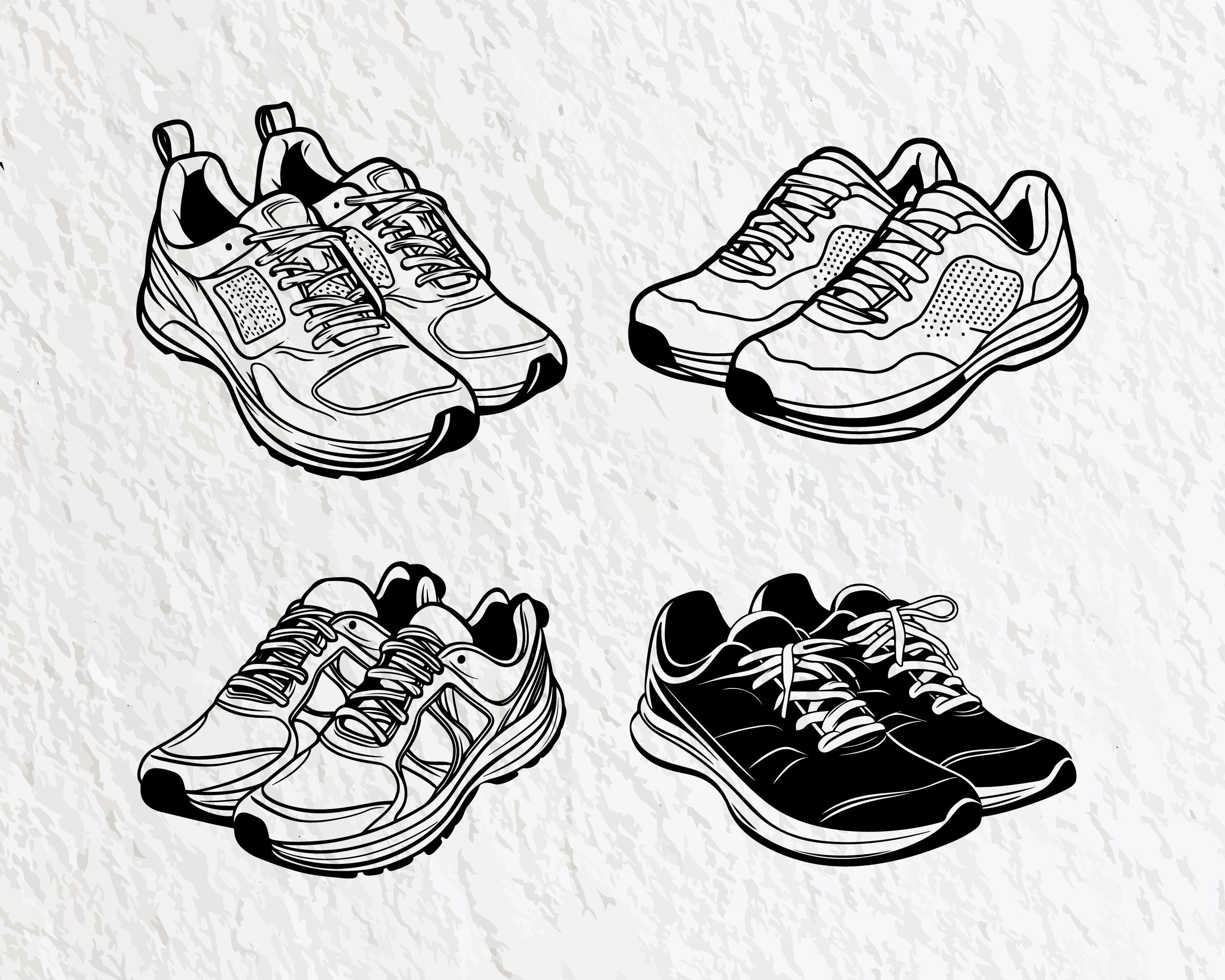Running Shoes SVG Bundle: Sports Shoes Vector Icon Files (digital ...