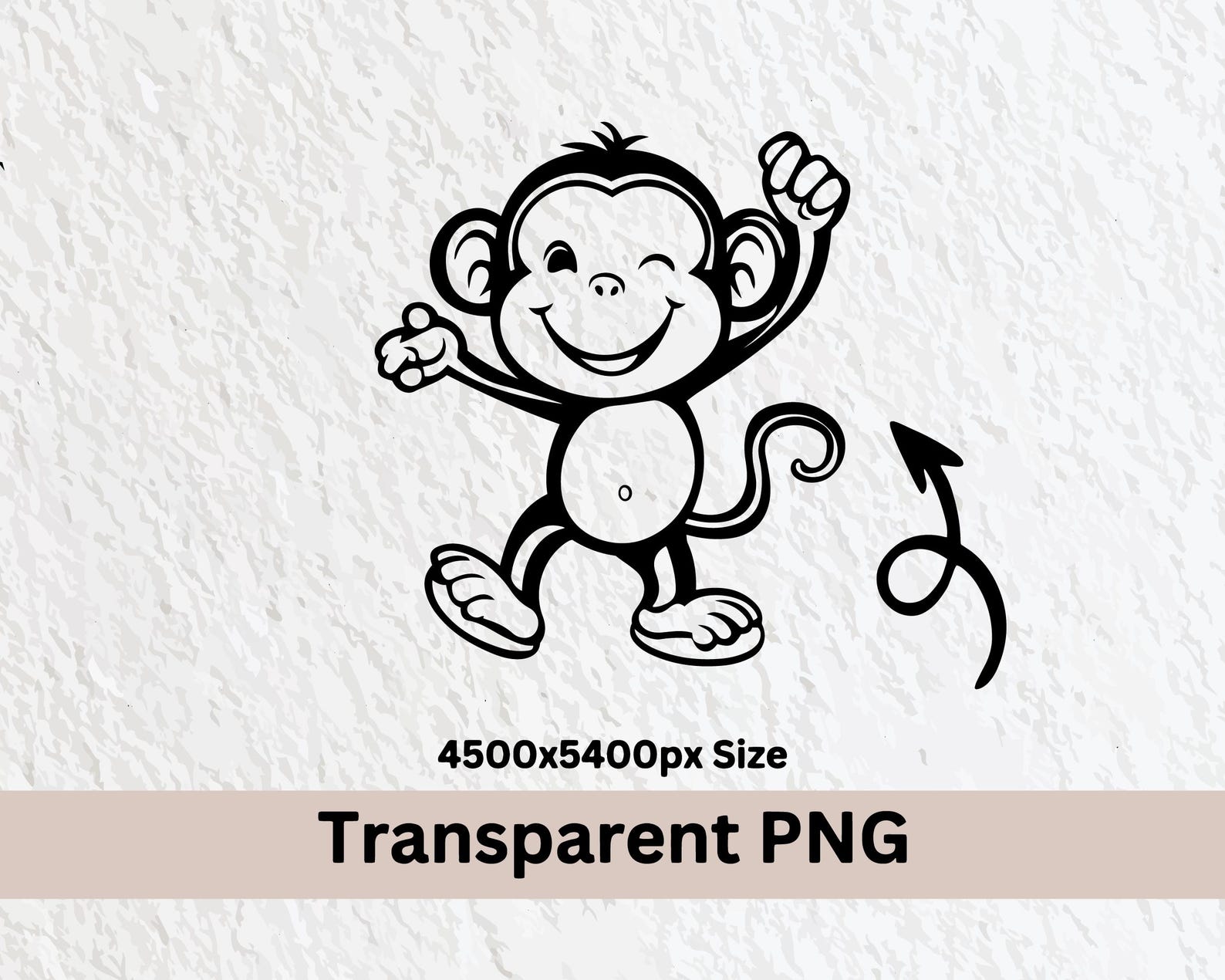 Dancing Monkey SVG Bundle, Clipart PNG (digital Download) - Etsy