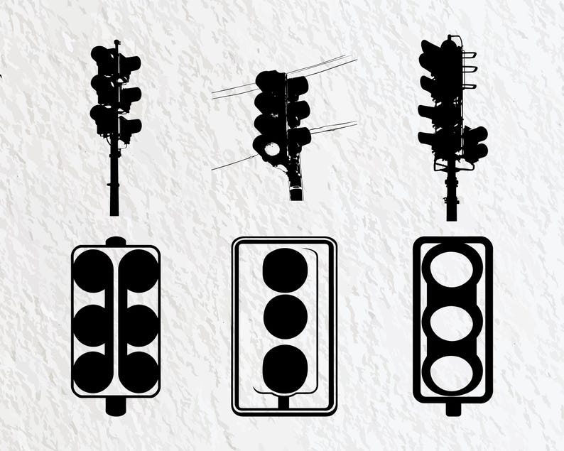 Traffic Light Svg Bundle, Traffic Light Silhouette, Traffic Light ...