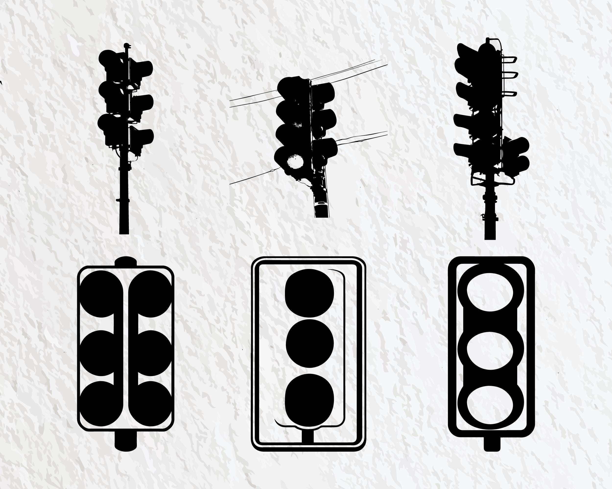 Traffic Light Svg Bundle, Traffic Light Silhouette, Traffic Light ...