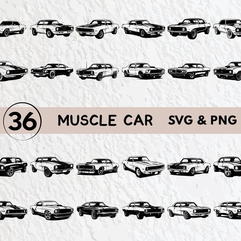 Muscle Car Print - Etsy