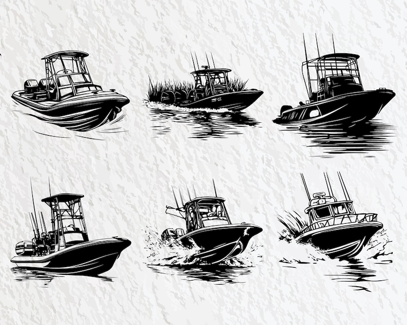 Airboat SVG Bundle: Silhouette, Clipart, Cricut Decal Files - Etsy
