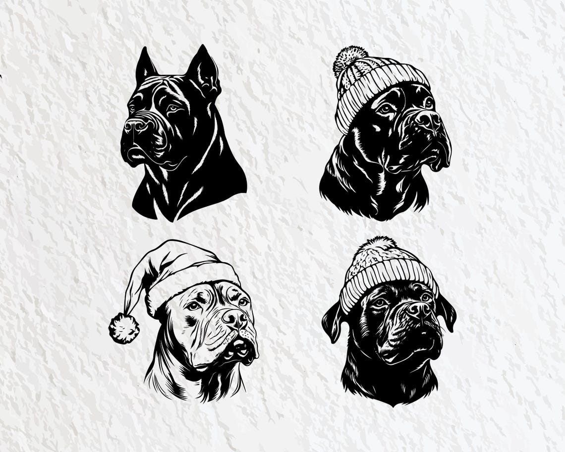 Cane Corso Dog Svg Bundle, Cane Corso Dog Silhouette, Cane Corso Dog ...