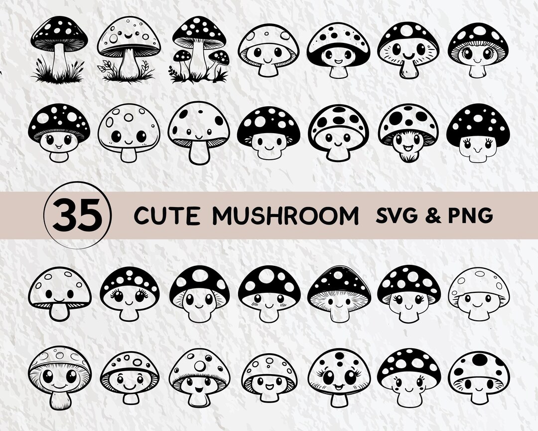 Mushroom SVG Bundle, Clipart, Logo (digital Download) - Etsy