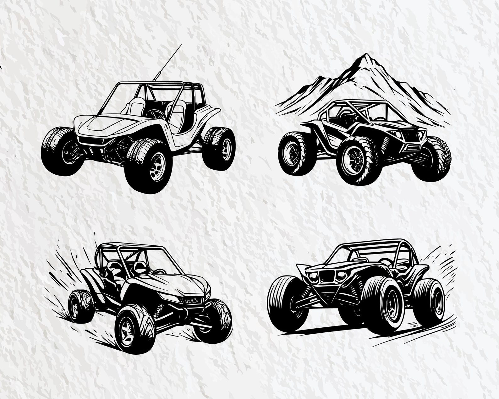 Dune Buggy SVG Bundle: Silhouette, Clipart, Vector (digital Download ...