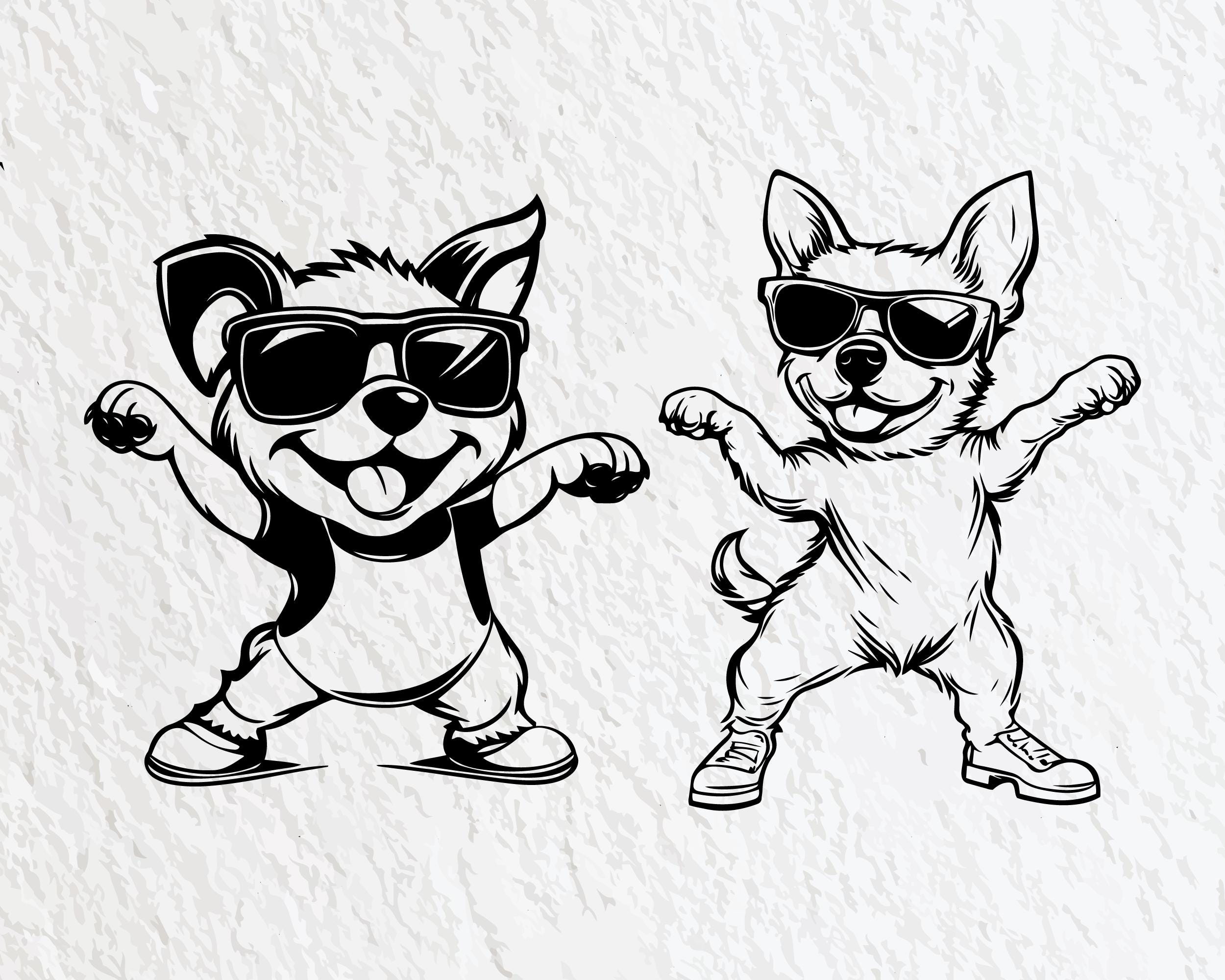 Cute Dog Dancing Svg Bundle, Cute Dog Dancing Silhouette, Cute Dog ...