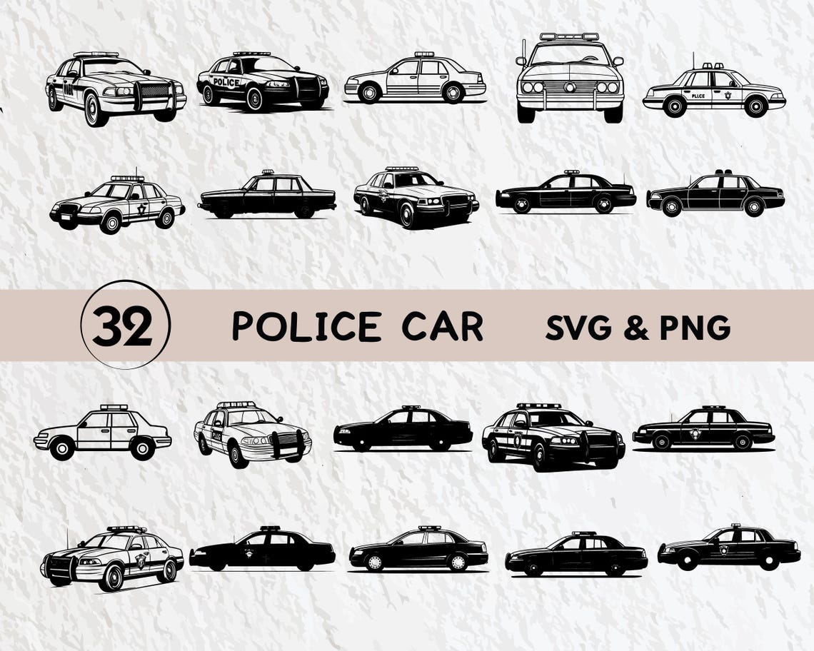 Police Car Silhouette Svg, Police Car Svg Bundle, Police Car Breed ...