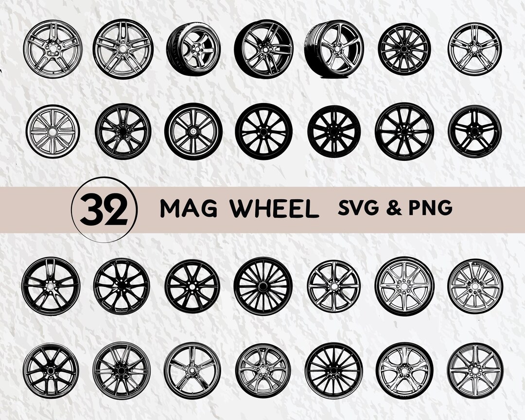 Mag Wheel Svg Bundle, Mag Wheel Silhouette, Mag Wheel Clipart Png, Mag ...