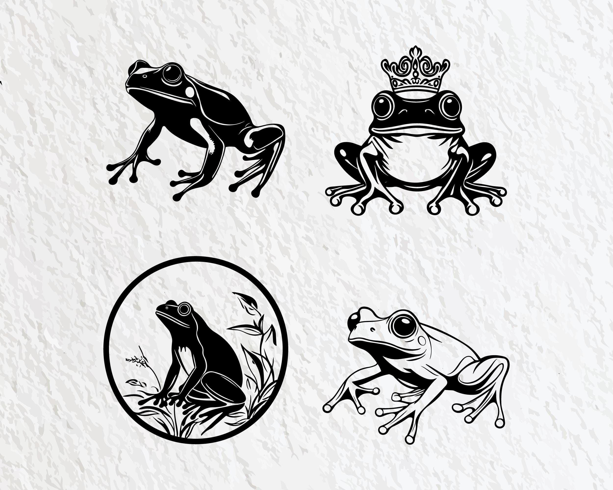 Frogs Svg Bundle, Frogs Silhouette, Frogs Clipart Png, Frogs Outline ...