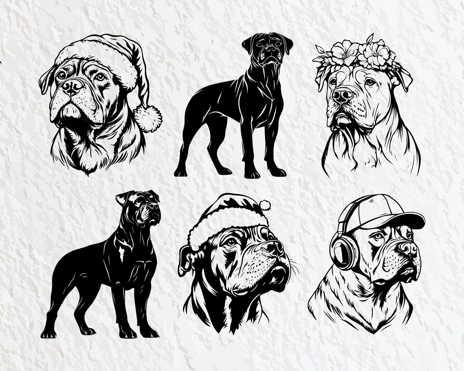 Cane Corso Dog Svg Bundle, Cane Corso Dog Silhouette, Cane Corso Dog ...