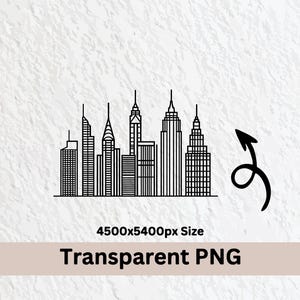 Skyline Building SVG Bundle: City Silhouette Clipart (PNG, Vector) - Etsy