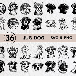 Jug Dog SVG Bundle: Clipart, Outline, Vector (digital Download) - Etsy