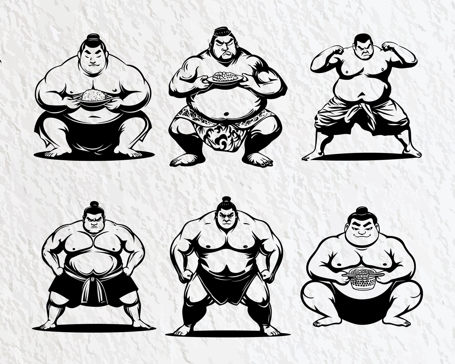 Sumo Svg Bundle: Japanese Game Vector, Cricut Cut Files - Etsy