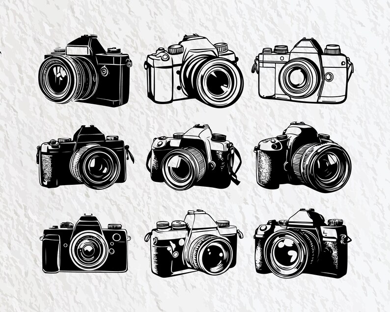 Camera Svg Bundle, Camera Silhouette, Camera Clipart Png, Camera ...