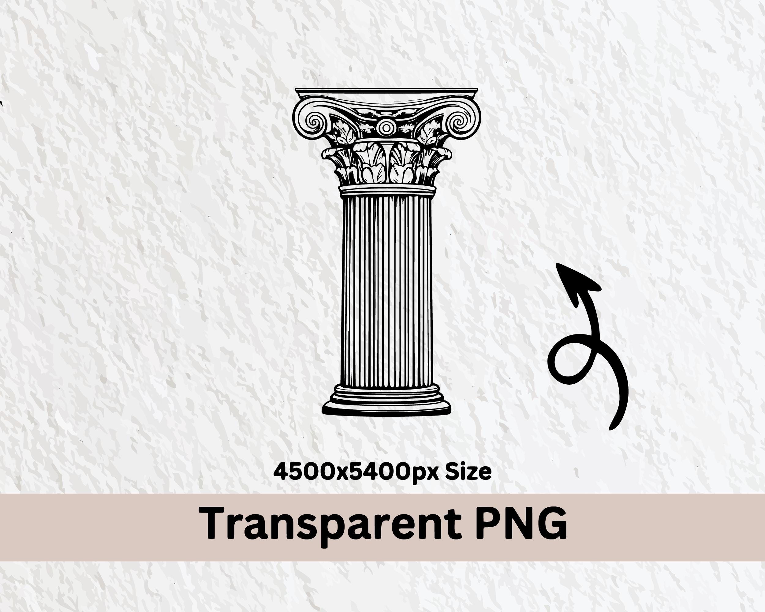 Ancient Column Svg Bundle, Ancient Column Silhouette, Ancient Column ...
