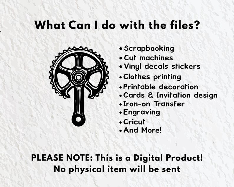 Bike Crank SVG Bundle: Silhouette Clipart Vector (digital Download) - Etsy
