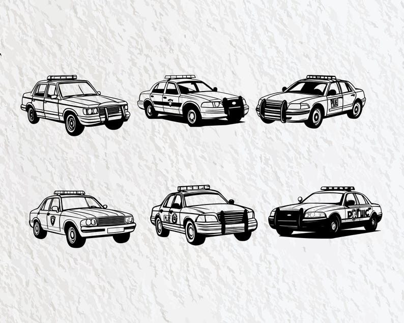 Police Car Silhouette Svg, Police Car Svg Bundle, Police Car Breed ...