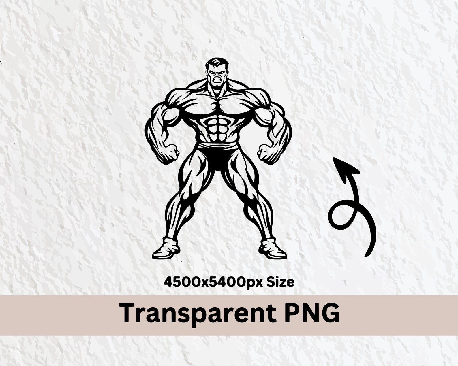 Muscle Man SVG Bundle: Silhouette Clipart, Vector Cut Files - Etsy