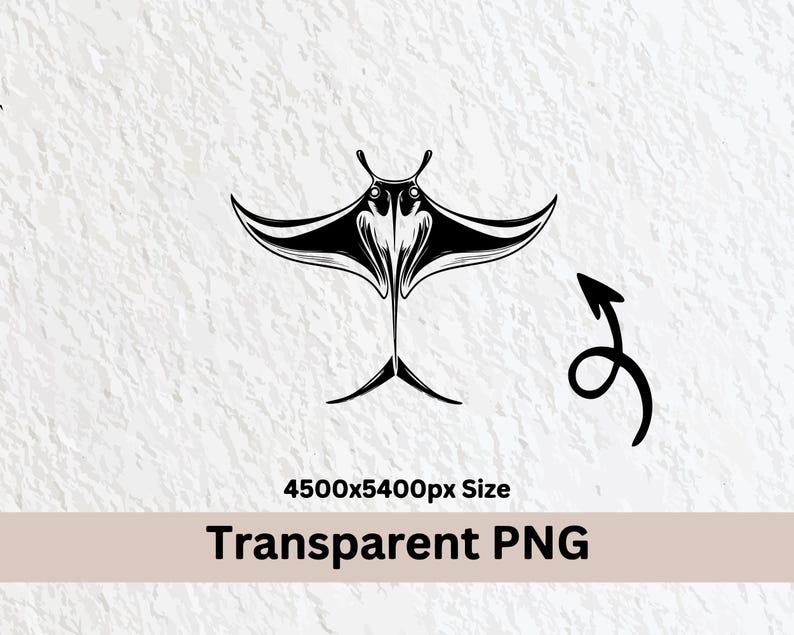 Manta Ray SVG Bundle: Silhouette Clipart, Logo Icon (PNG, Vector) - Etsy