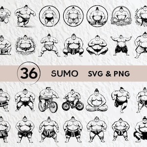 Sumo Svg Bundle, Sumo Silhouette, Sumo Clipart Png, Sumo Outline ...