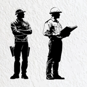 Engineer Silhouette SVG Bundle: Clipart, Logo, Icon (digital Download ...
