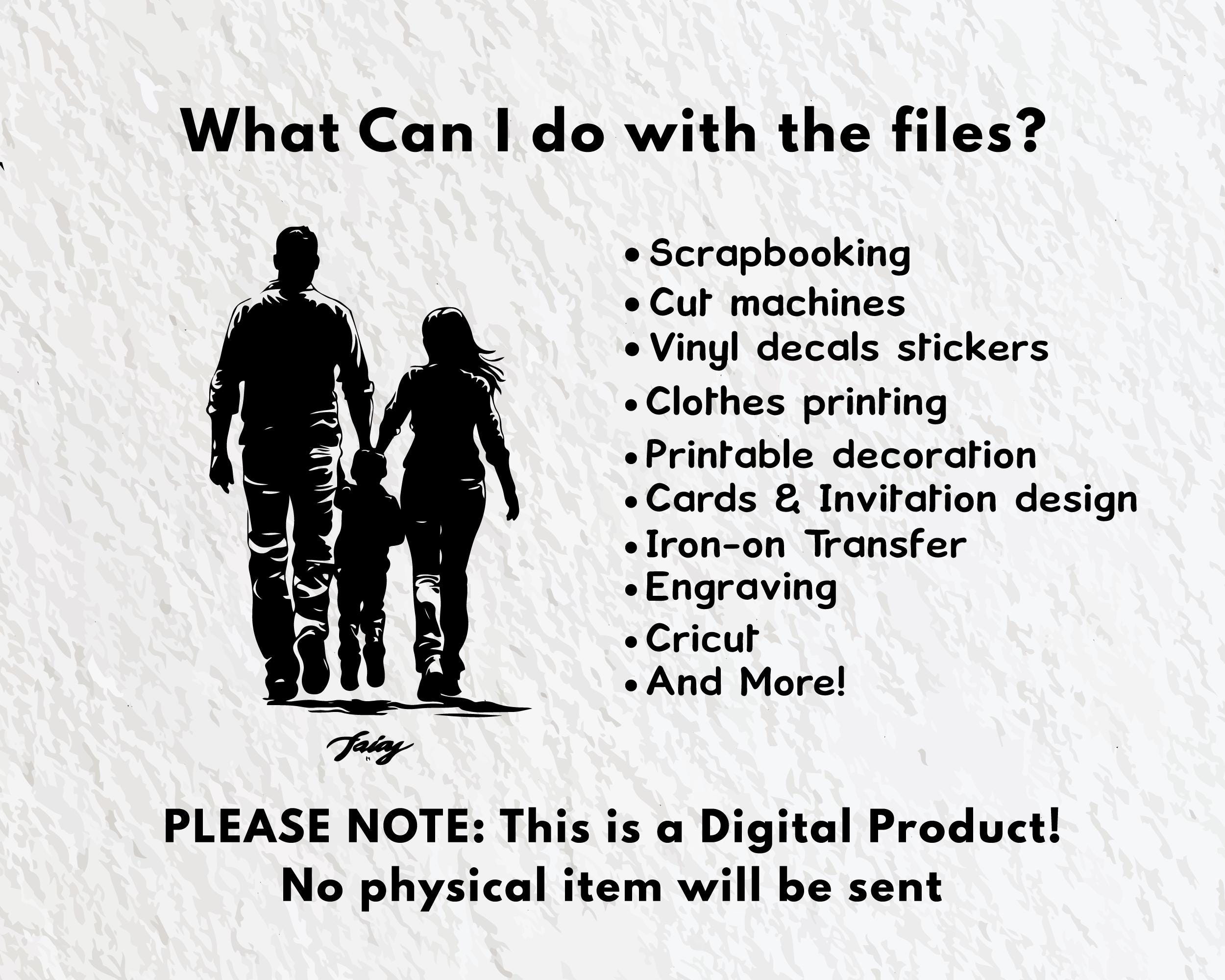 Family Svg Bundle, Family Silhouette, Family Clipart Png, Family ...