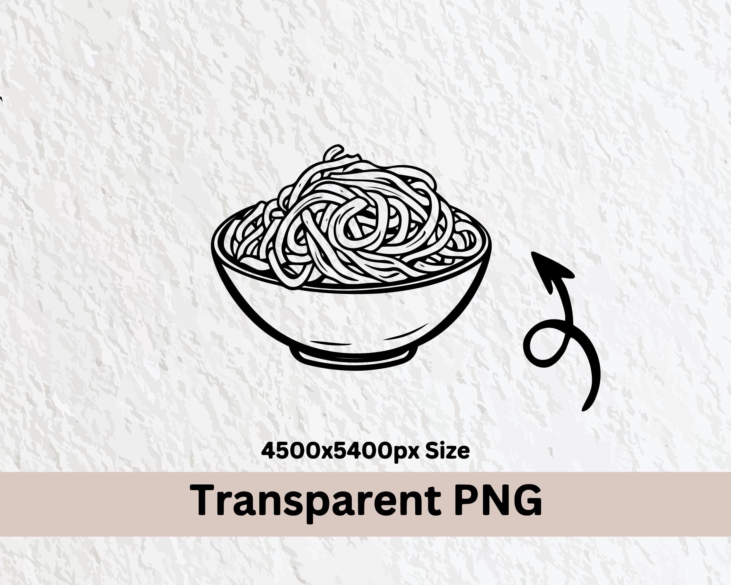 Spaghetti SVG Bundle: Silhouette Clipart, Vector Logo (digital Download ...