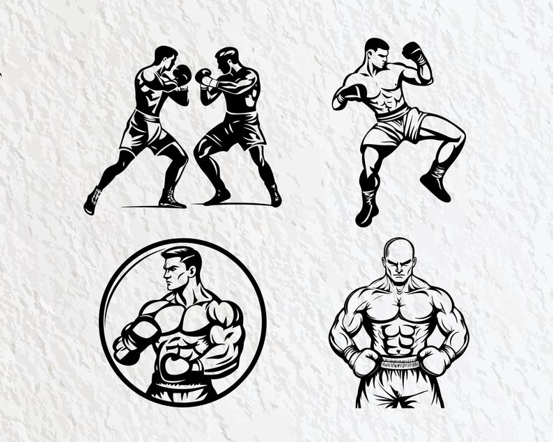Kickboxing Svg Bundle, Kickboxing Silhouette, Kickboxing Clipart ...