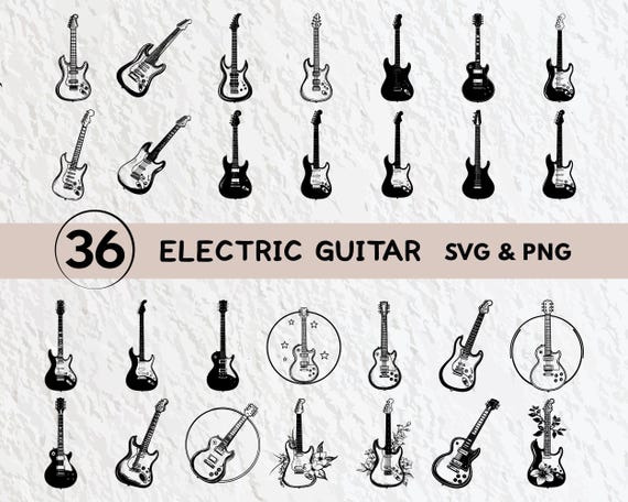 E Gitarre Silhouette Clipart