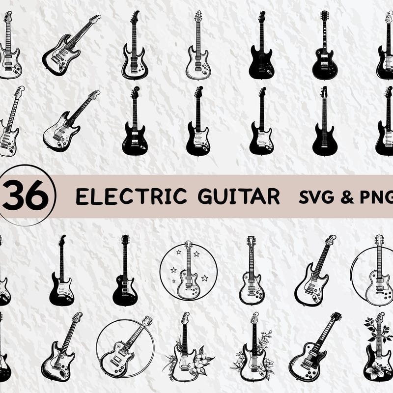 Guitar Deco Decals - Etsy