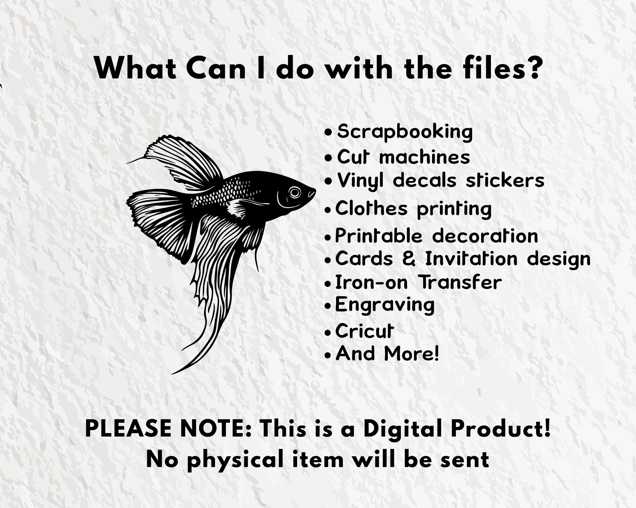Guppy Fish SVG Bundle: Silhouette Clipart, Cricut Decal Files - Etsy