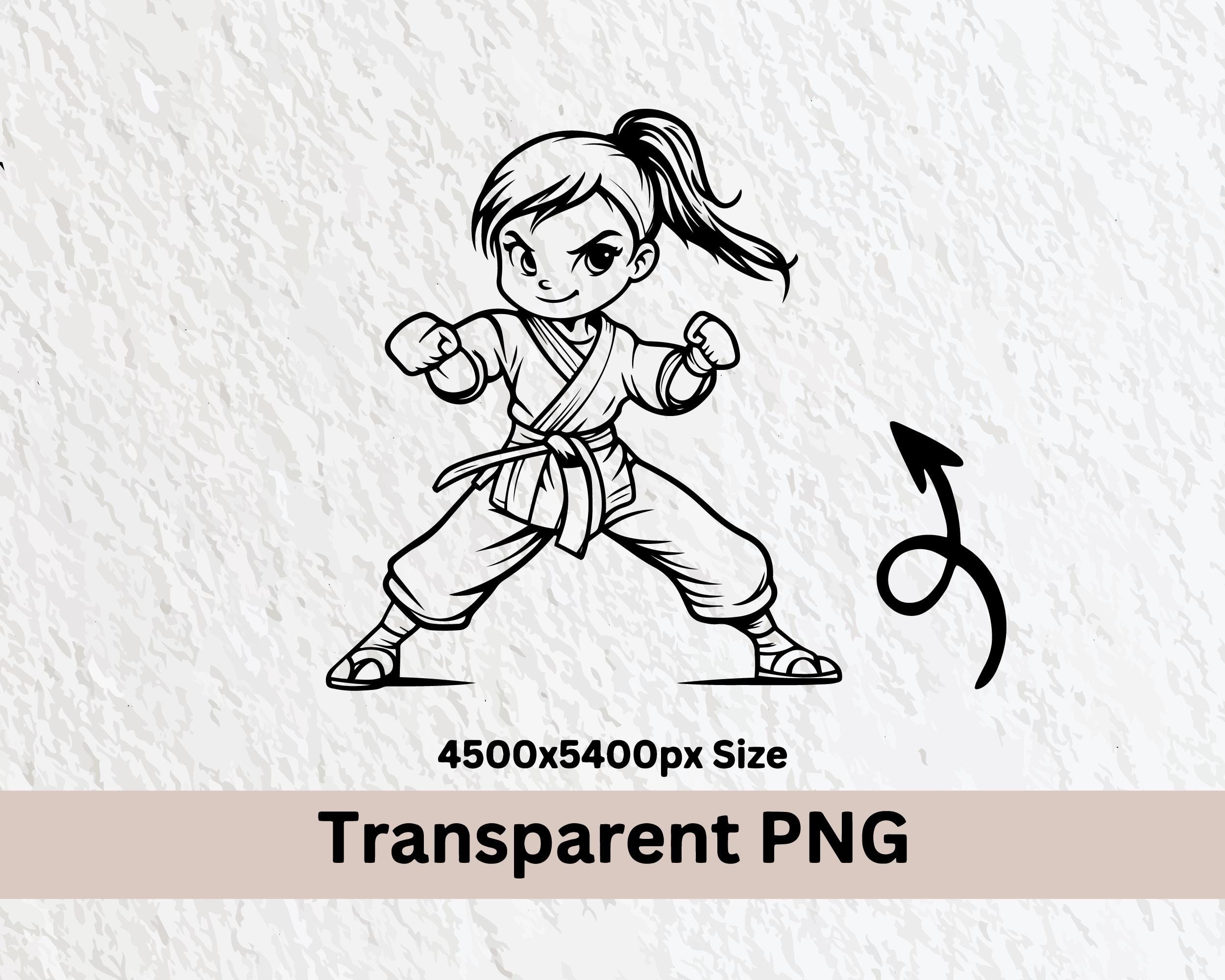 Karate Girl Svg Bundle, Karate Girl Silhouette, Karate Girl Clipart Png ...